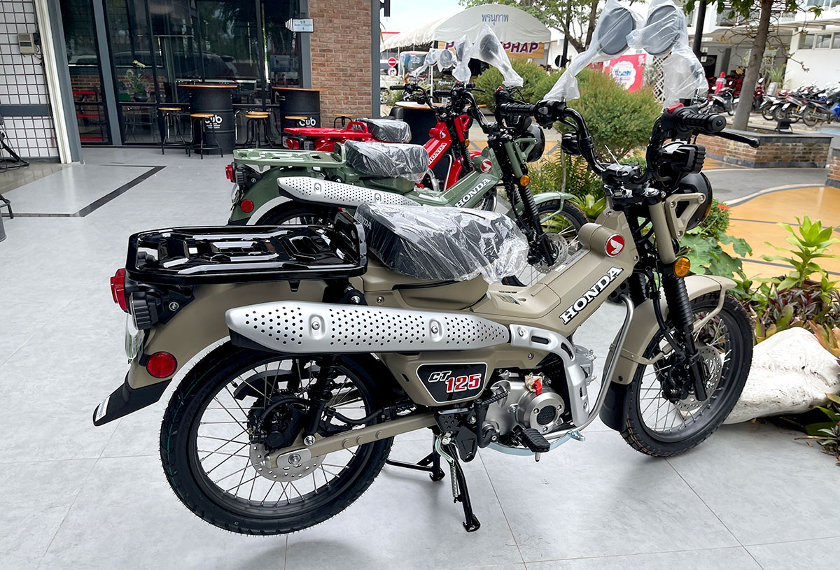 Honda CT125 2022 xanh, nâu cho anh em phượt thủ thỏa sức chơi núp rừng